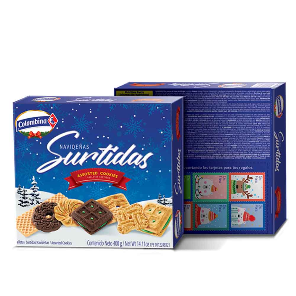 Galletas Navidad Colombina Surtidas Caja 400Gr | SuperBooM