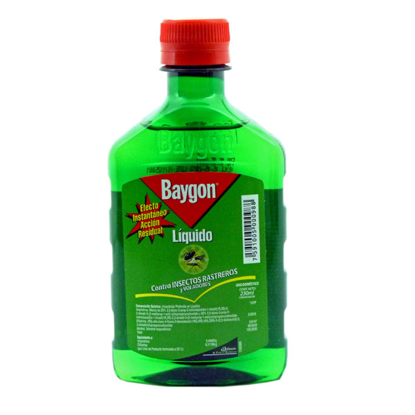 Insecticida Baygon Liquido Rastreros Voladores 230Ml | SuperBooM