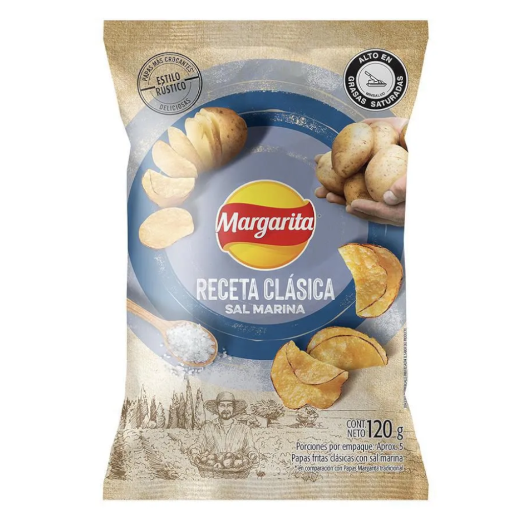Papas Margarita Receta Clasica Sál Marina 120Gr | SuperBooM