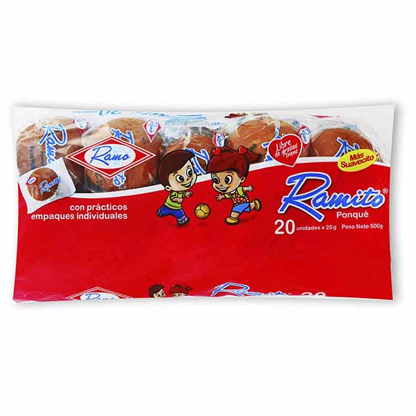 Ponqué Ramito 20 Unidades 500Gr | SuperBooM