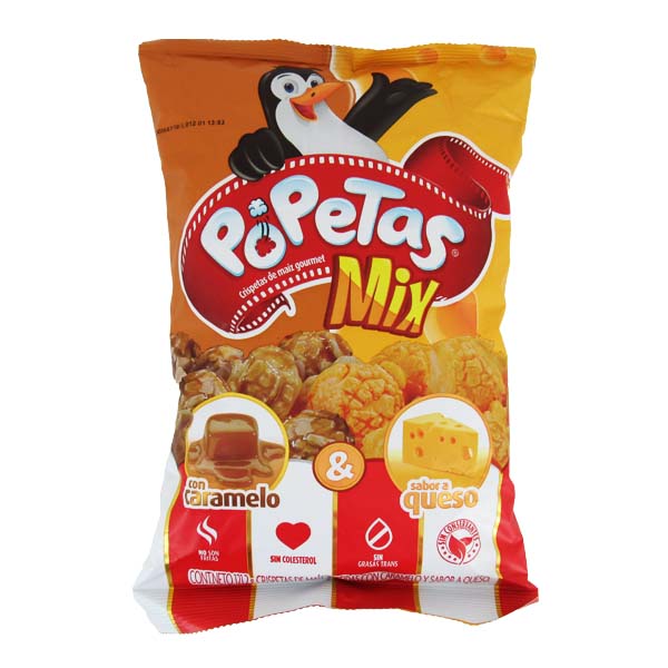 Popetas Mix Caramelo Queso 121Gr | SuperBooM