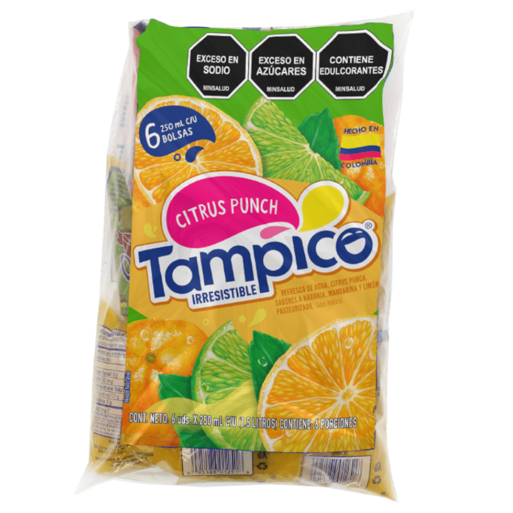 Tampico Citrus Punch Bolsa 6 Unidades 1500Ml | SuperBooM