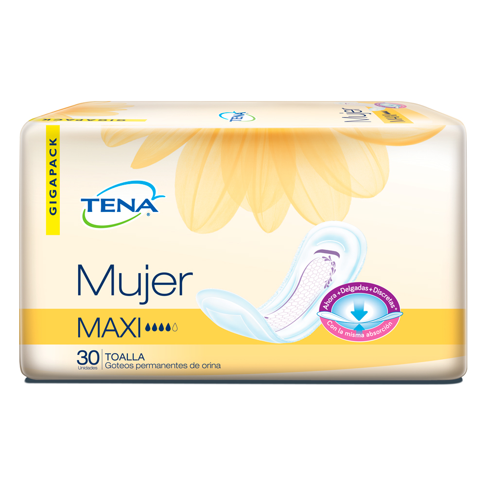 Tena Mujer Maxi Gigapack 30 Unidades | SuperBooM