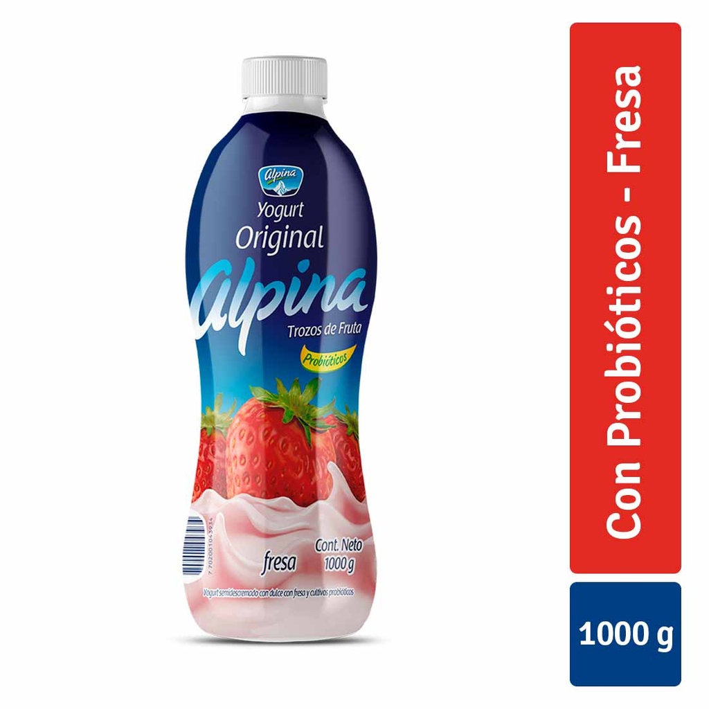 Yogurt Alpina Original Fresa 1000Gr | SuperBooM
