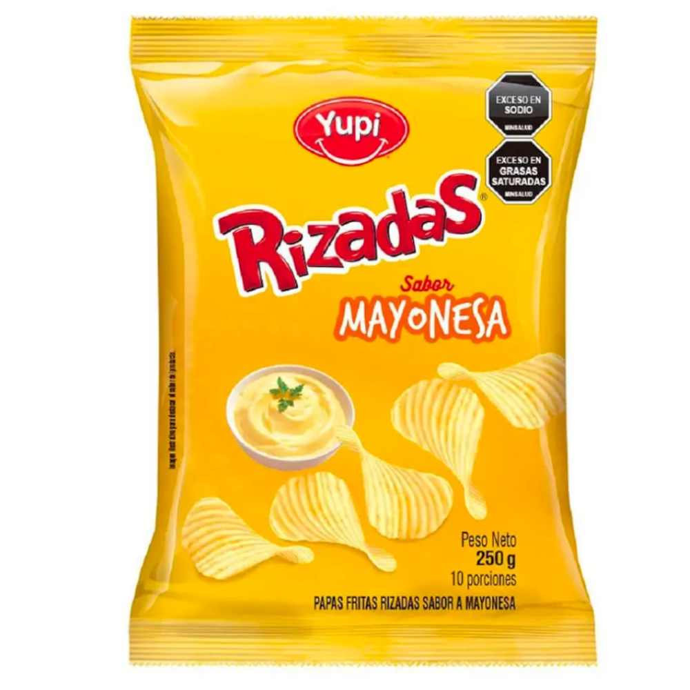 Papas Rizadas Mayonesa Yupi 250Gr | SuperBooM