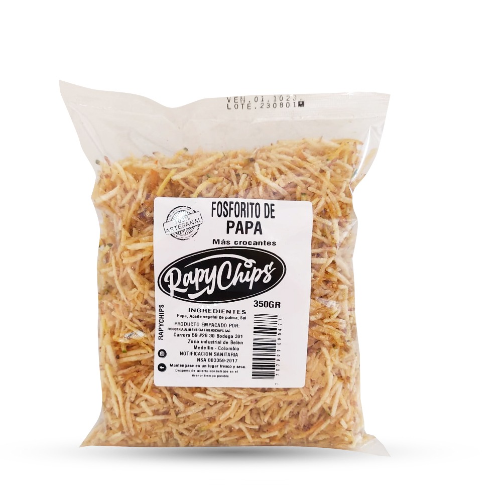 Papas Fosforito Natural Rapychips 350Gr | SuperBooM