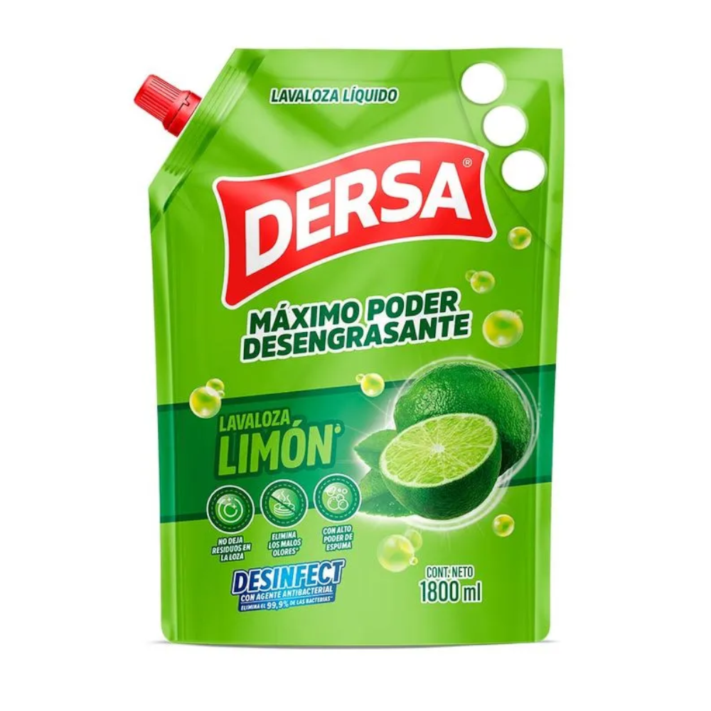 Lava Loza Líquido Dersa Limón 1800Ml | SuperBooM