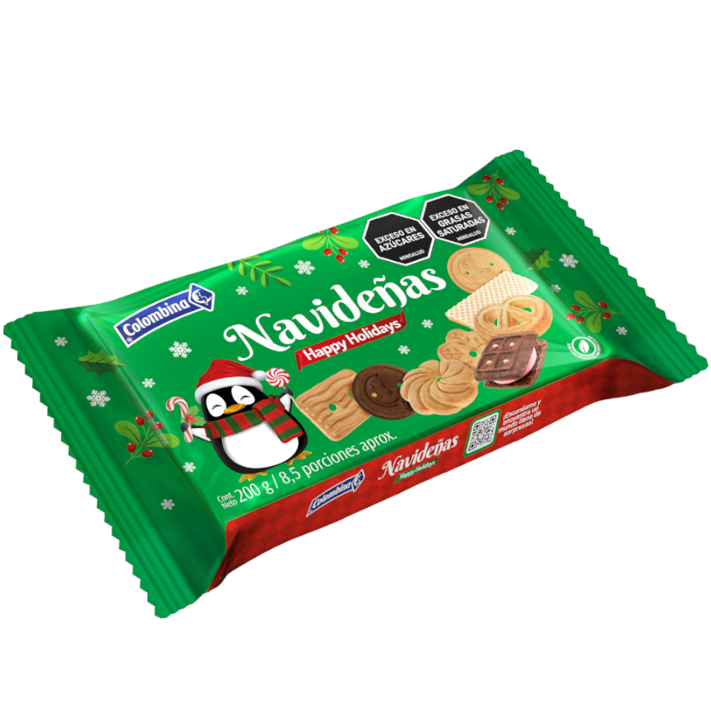 Galleta Navidad Colombina Plegadiza 200Gr | SuperBooM