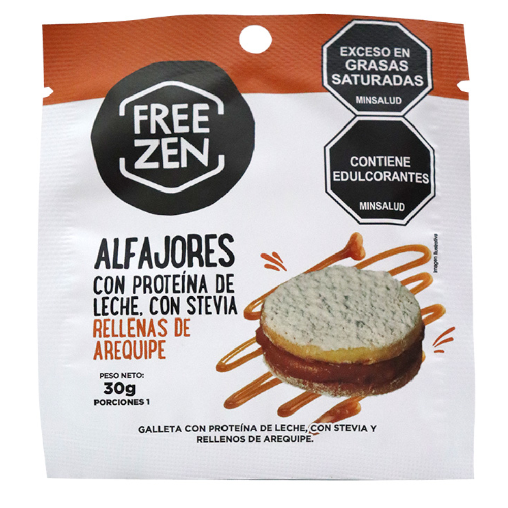 Galletas Alfajor Freezen Con Proteína De Leche Con Stevia Relleno Con ...