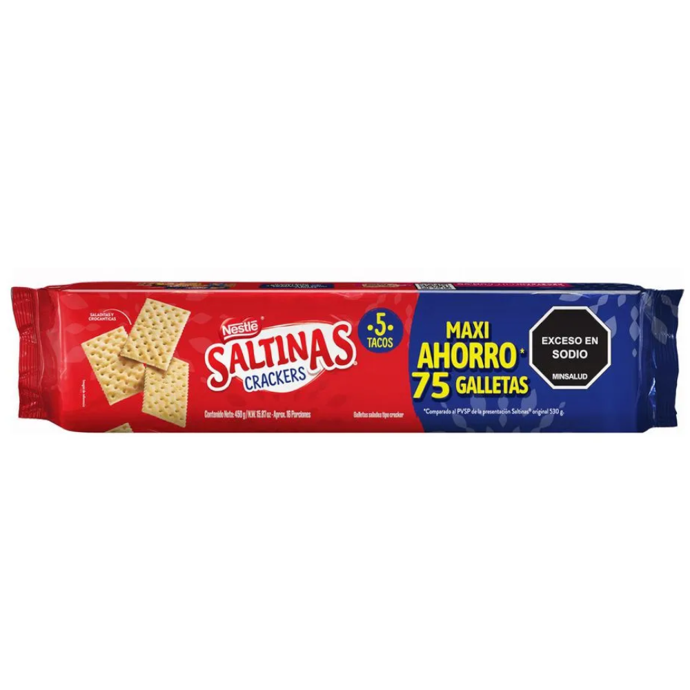 Galletas Saltinas Crackers 5Tacos 450Gr | SuperBooM