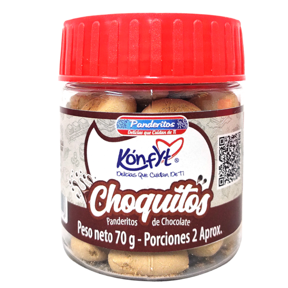 Panderitos Choquitos De Chocolate Sin Azúcar Kónfyt 70Gr | SuperBooM