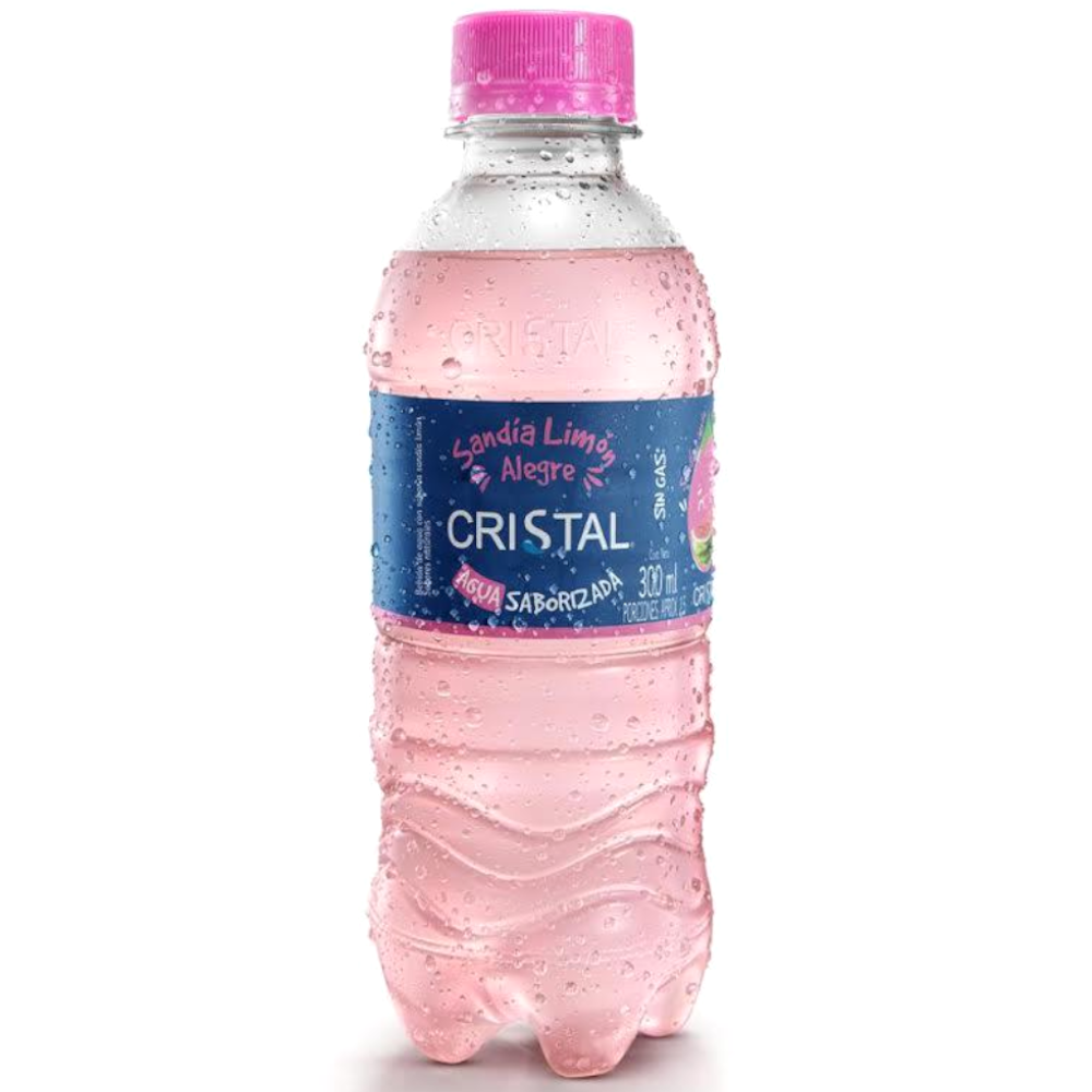 Agua Cristal Saborizada Sandía Limón 300Ml | SuperBooM