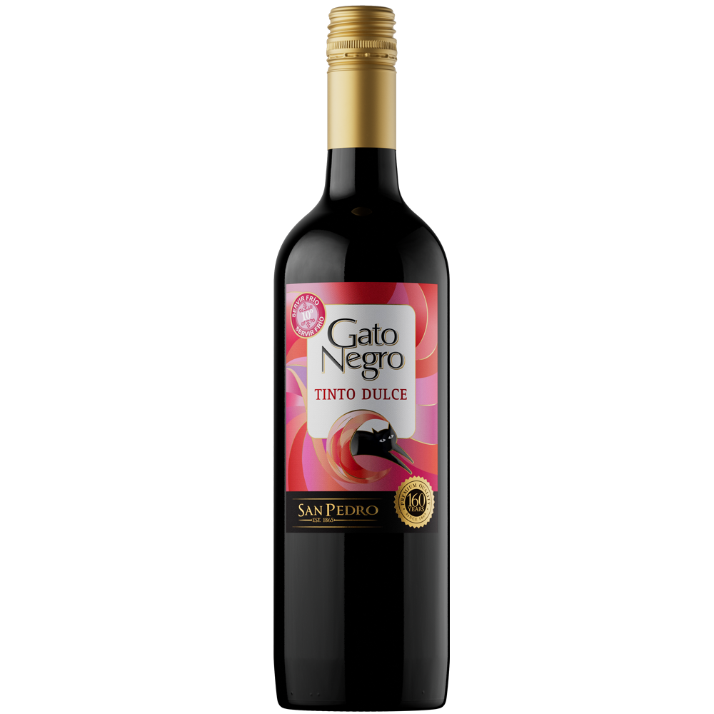 Vino Tinto Dulce Gato Negro Botella 750Ml | SuperBooM